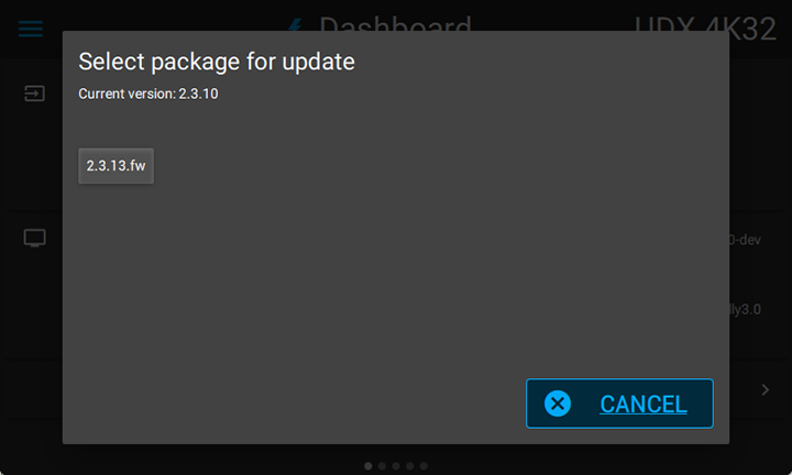 UDX - Software update - Installation manual (HTML)